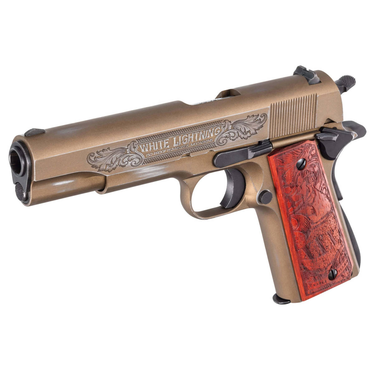 AO BOOTLEGGER 1911 45ACP 5 WOOD GRIPS BRONZE 7RD - Semi Auto Pistols at ...