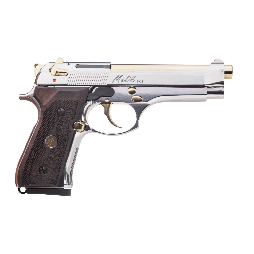 Derya Firearms 15L.MELIK9.NG.TR Melik 9mm Luger 15+1 4.90” Gold TiN ...